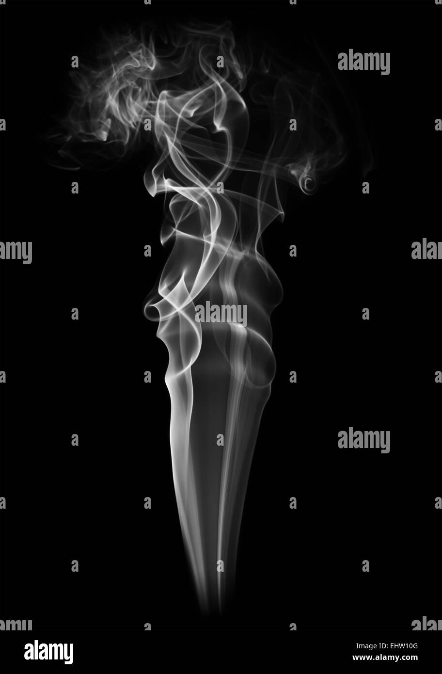White abstract smoke isolated on black background Stock Photo - Alamy
