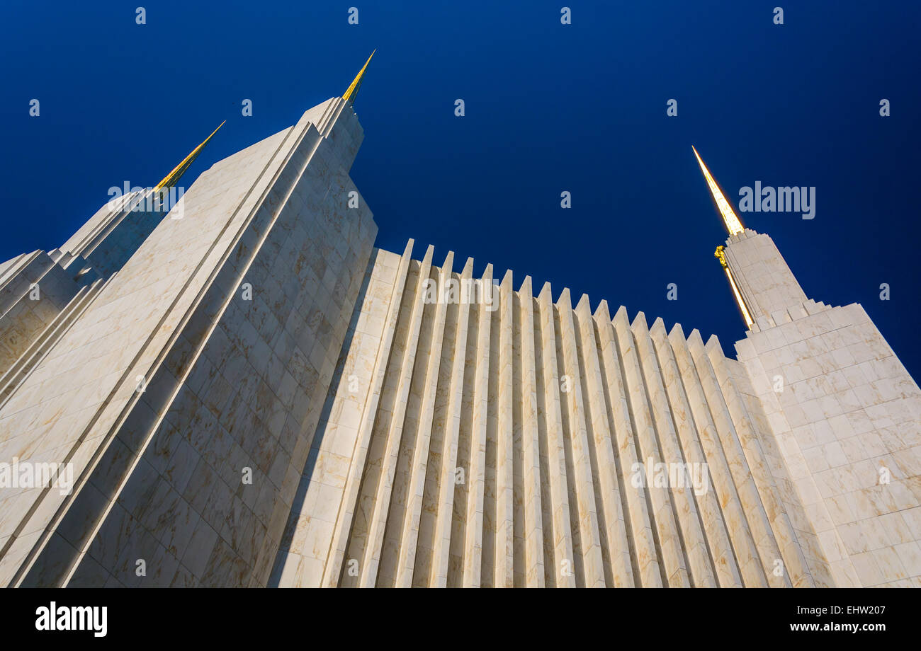 Spires of the Washington DC Mormon Temple in Kensington, Maryland Stock ...