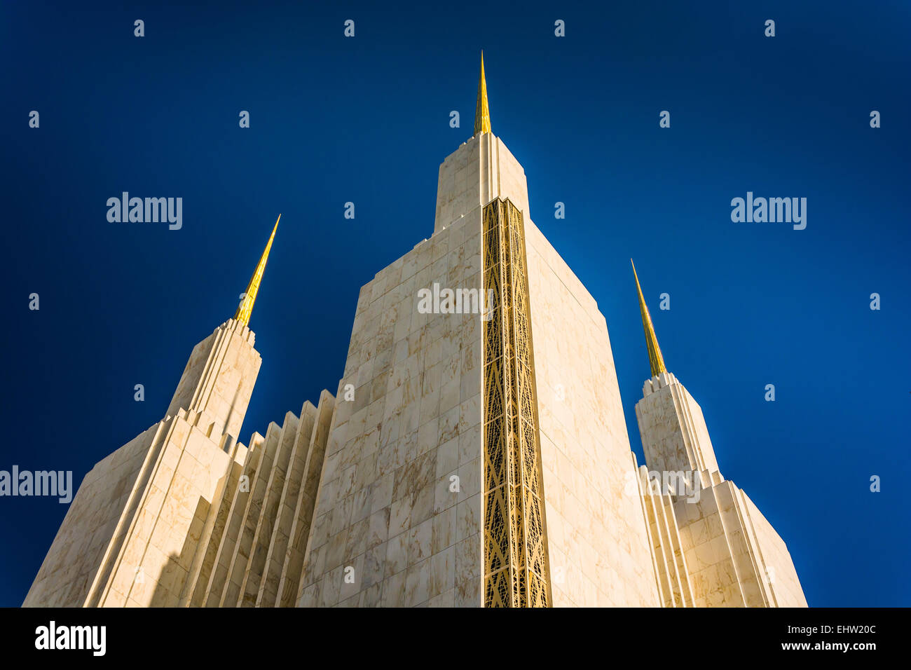 Spires of the Washington DC Mormon Temple in Kensington, Maryland Stock ...