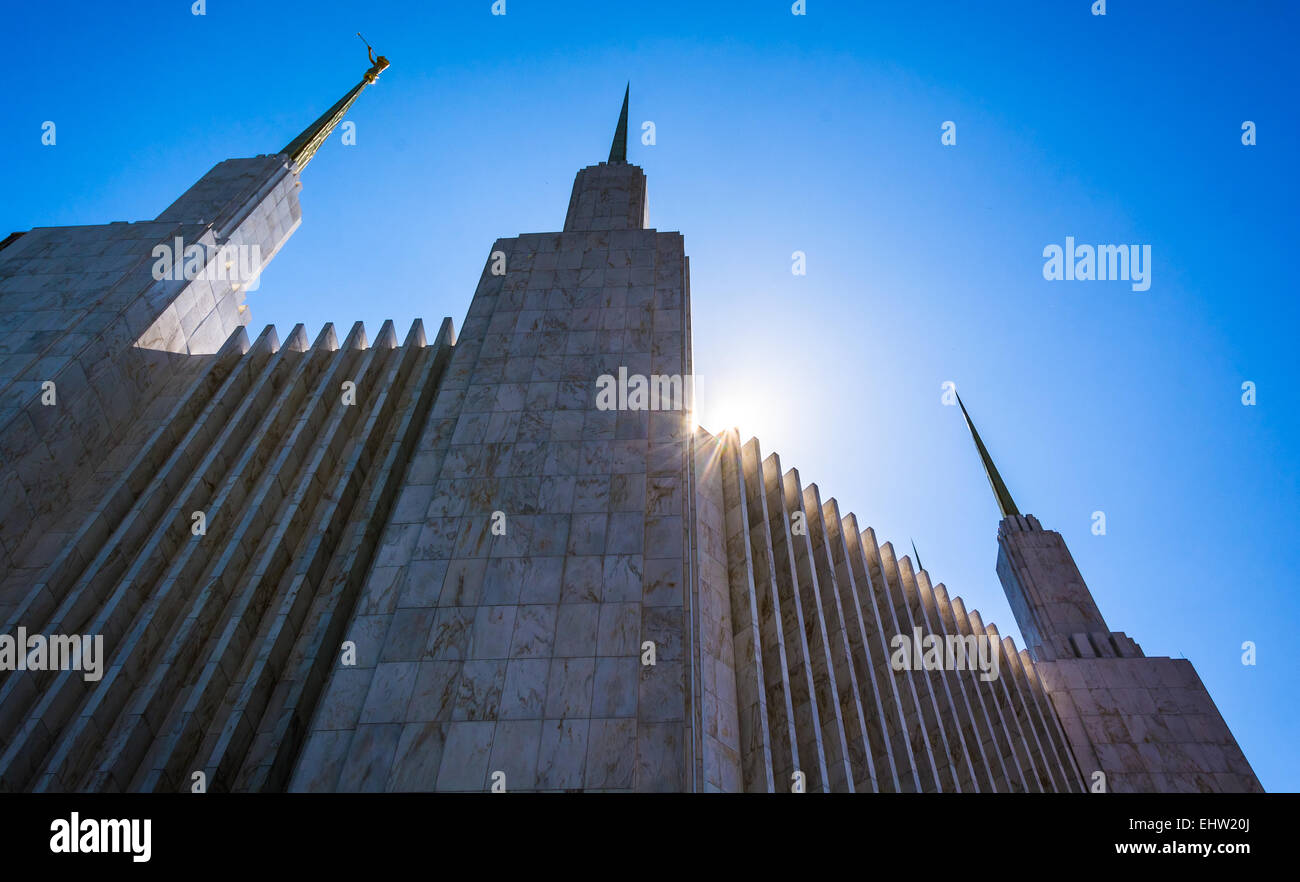 Spires of the Washington DC Mormon Temple in Kensington, Maryland Stock ...