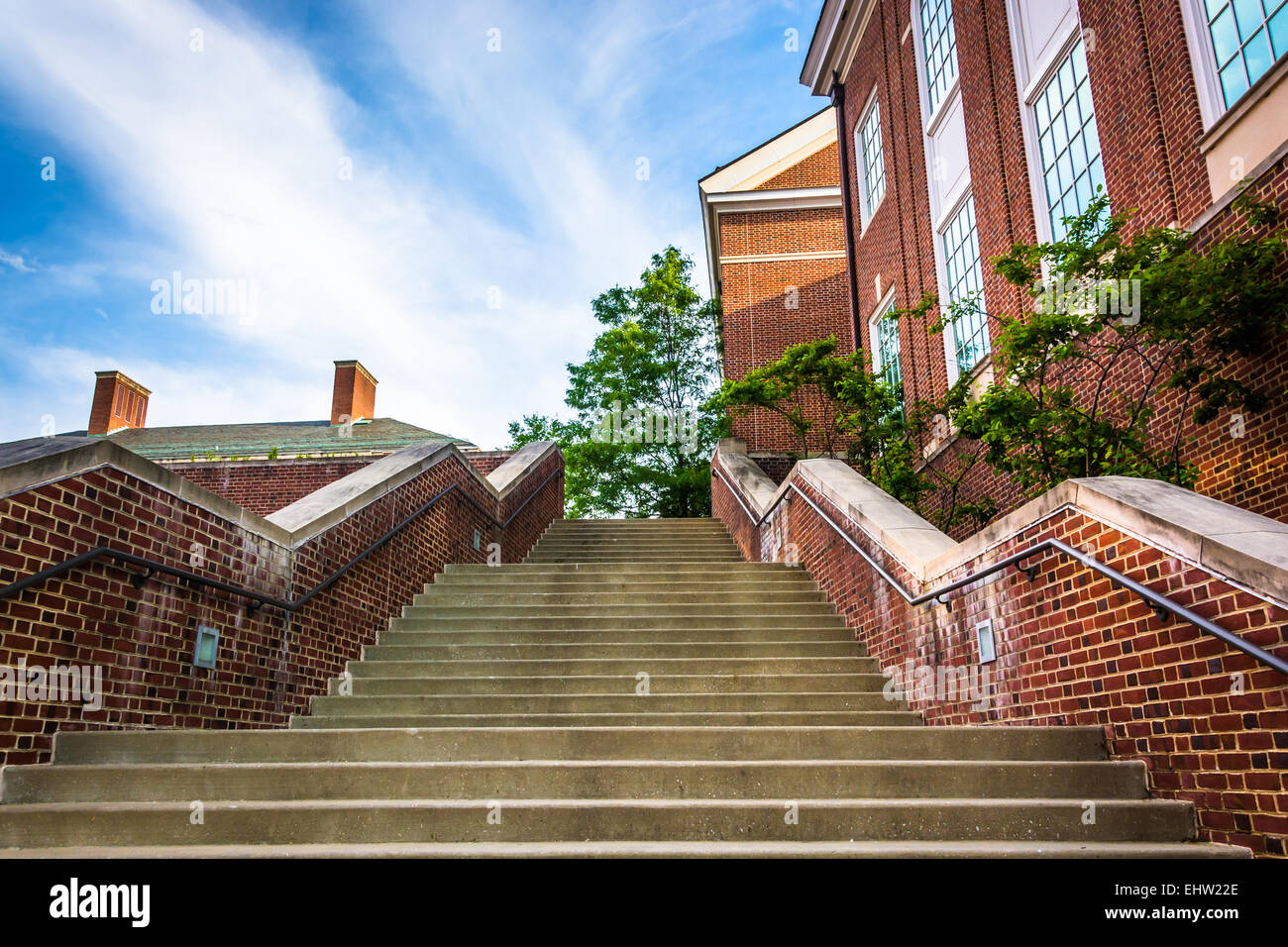 Staircase at John Hopkins University in Baltimore, Maryland Stock Photo ...