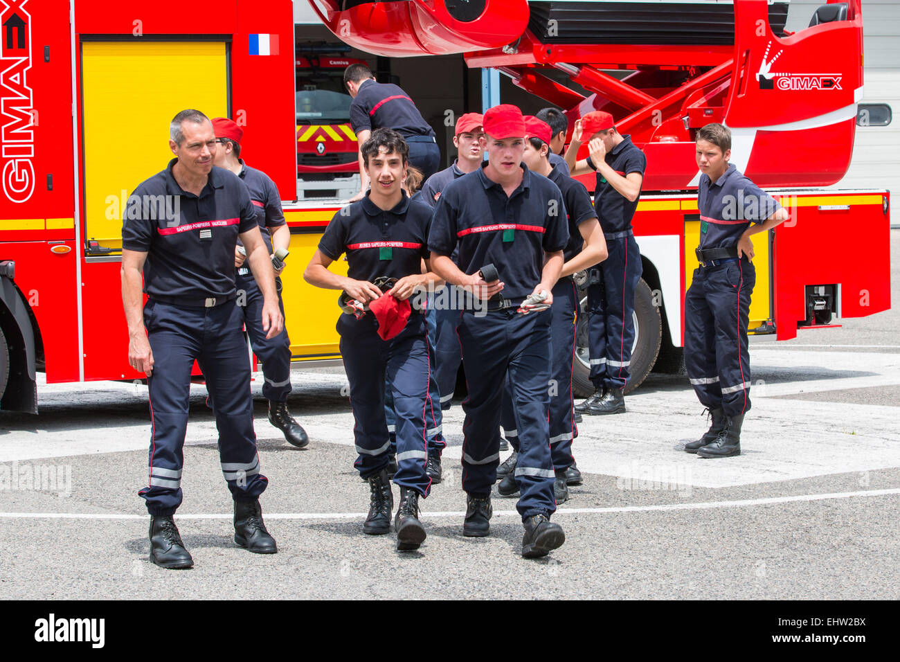 Young firefighters france hi-res stock photography and images - Alamy