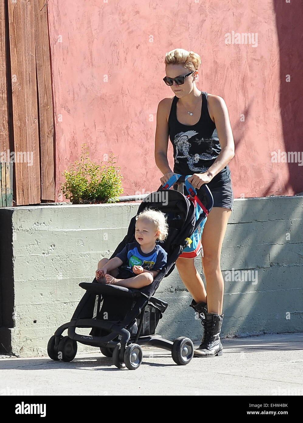 Malin Akerman spotted out with her son Sebastian Zincone in Los Feliz ...