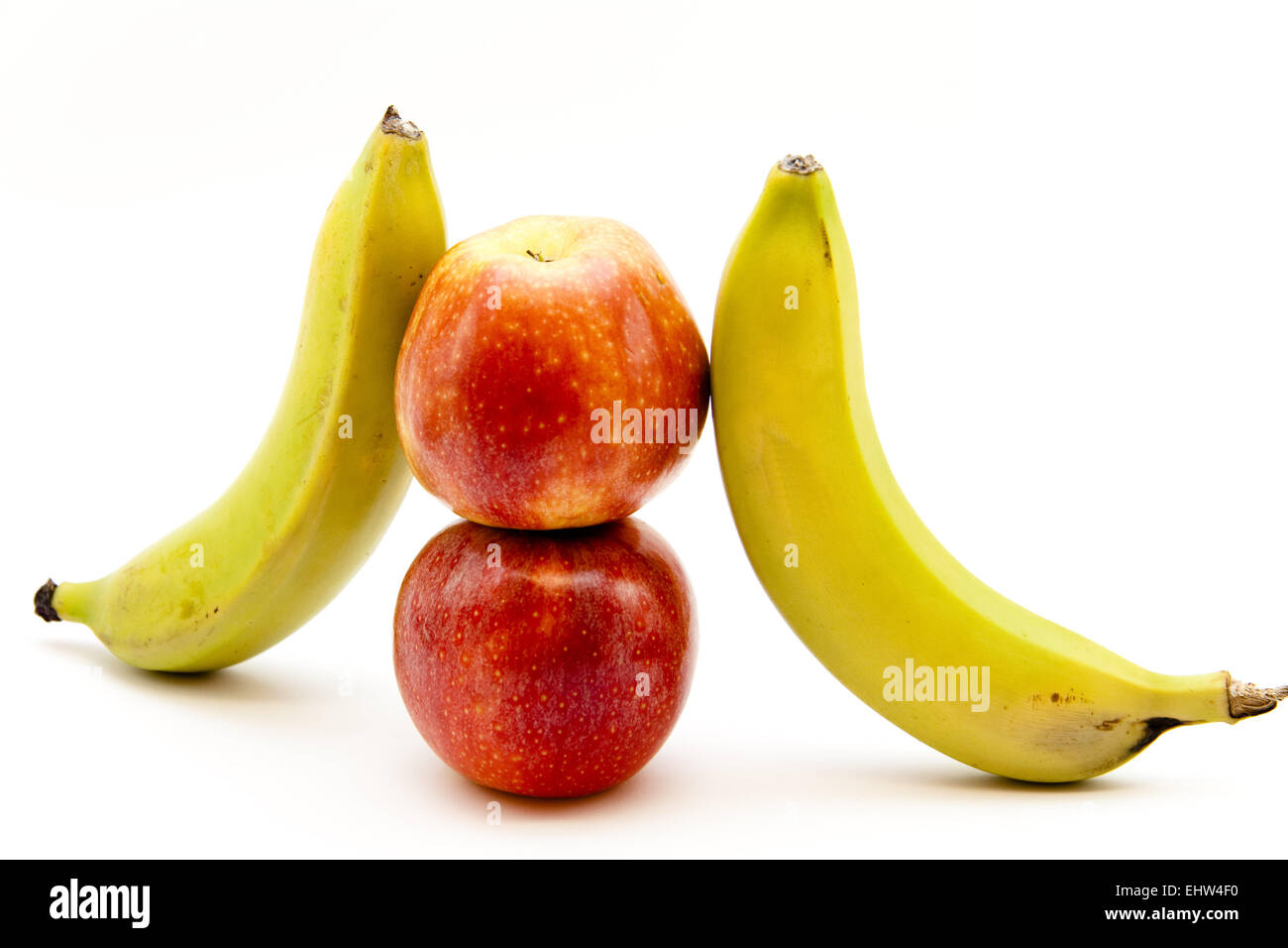 Bananas and apples Stock Photo - Alamy