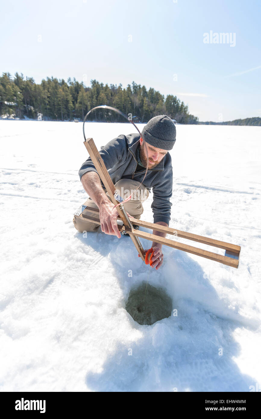 New england ice fishing hi-res stock photography and images - Alamy
