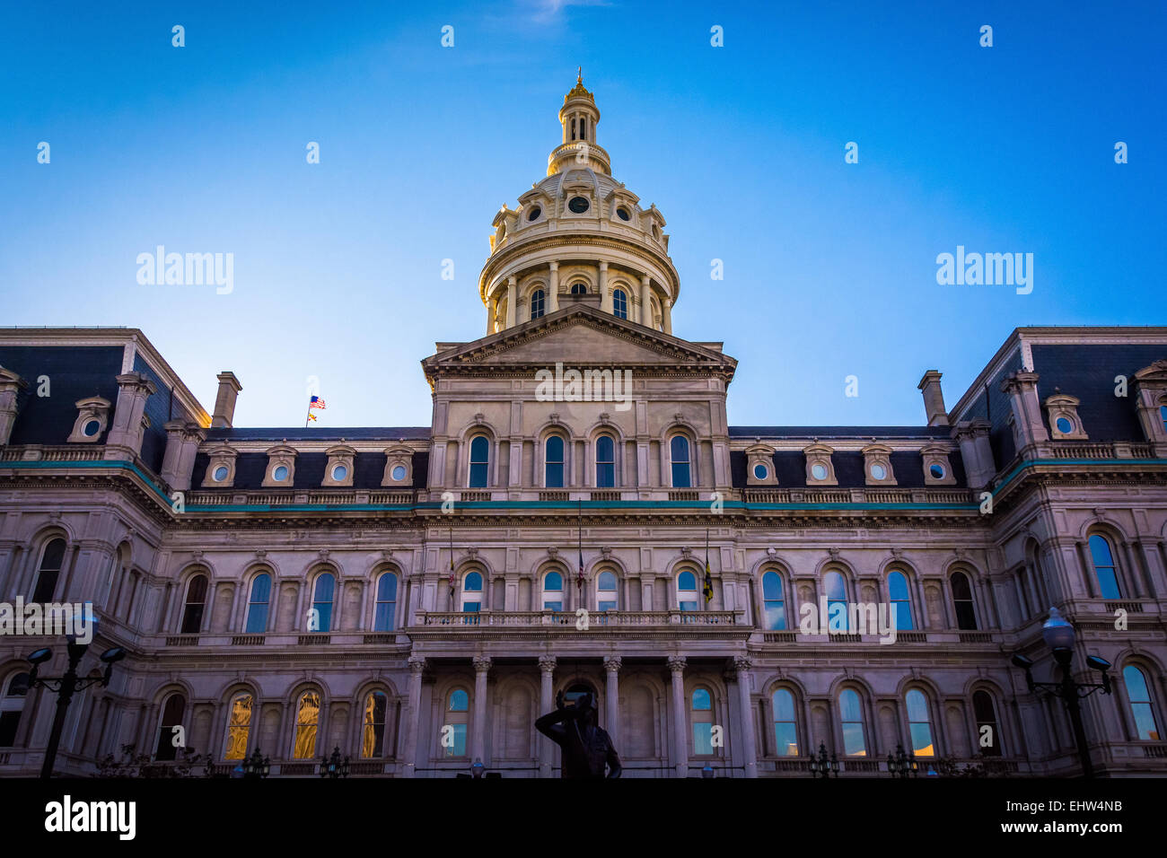The exterior of City Hall in downtown Baltimore, Maryland Stock Photo ...
