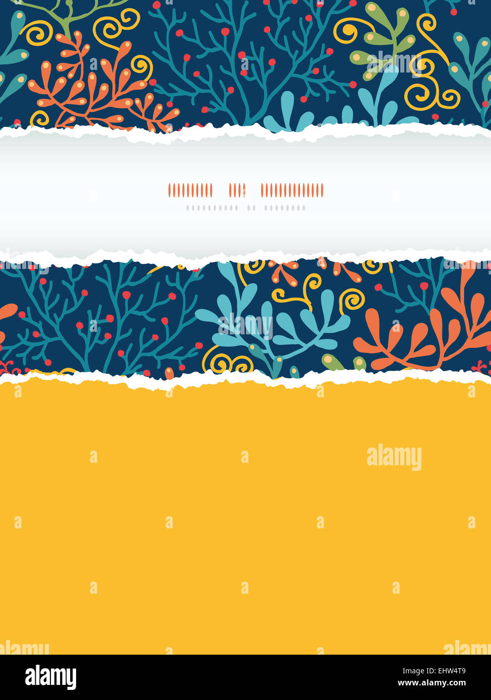 Dark plants vertical torn frame seamless pattern background Stock Photo - Alamy