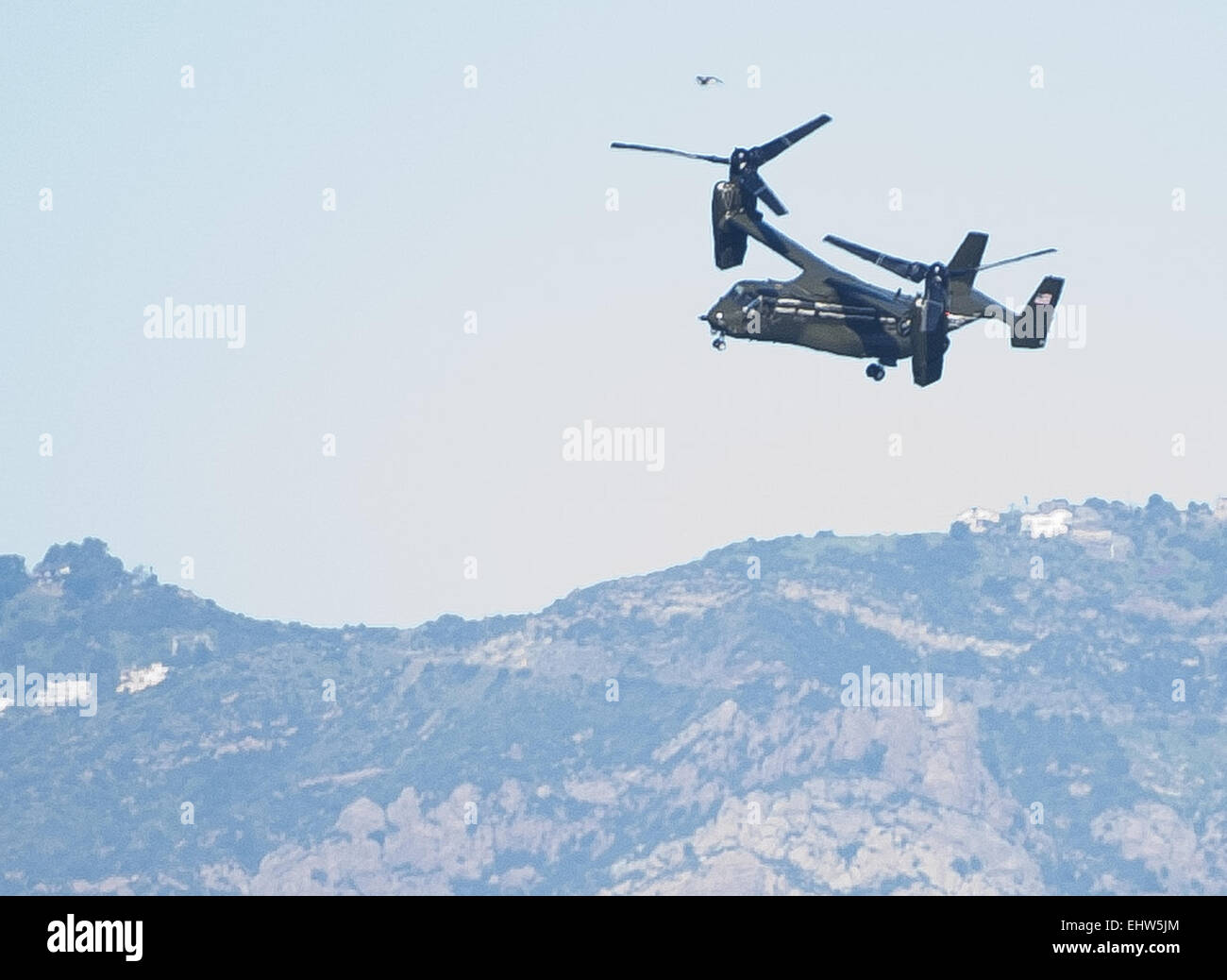 Los Angeles, California, USA. 13th Mar, 2015. The MV-22 Osprey plays a ...