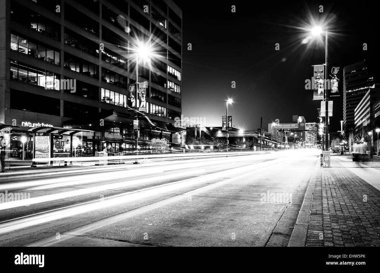 View baltimore skyline night on hi-res stock photography and images - Alamy