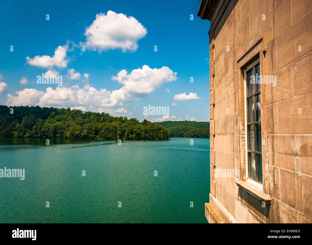 View of Prettyboy Reservoir from Prettyboy Dam, in Baltimore County ...