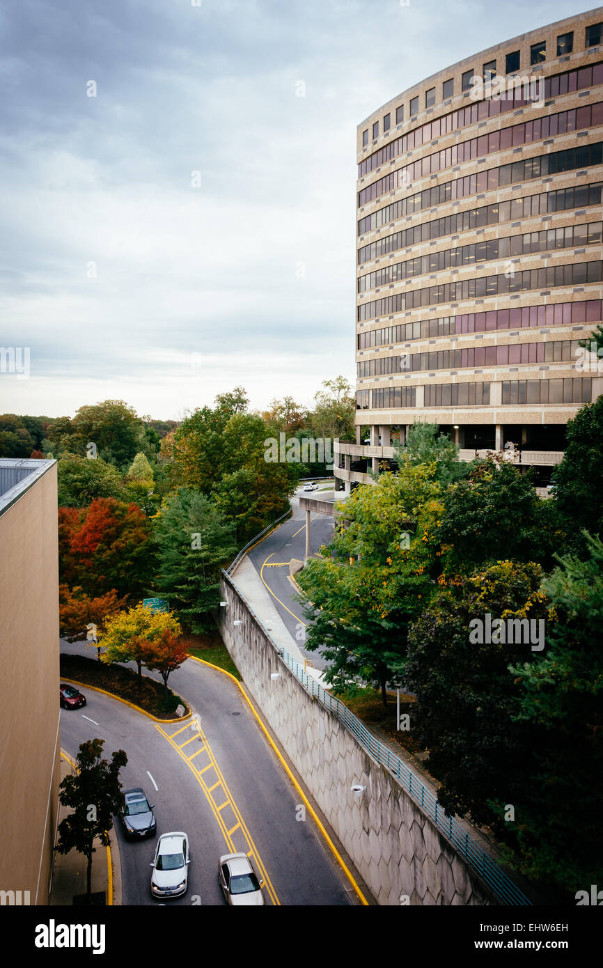 View of a large circular building in Towson, Maryland Stock Photo - Alamy
