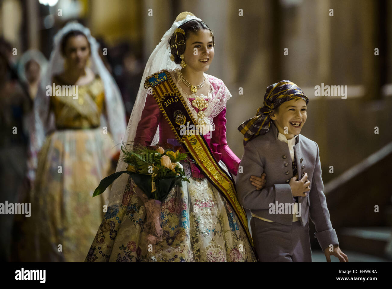 Falleras women in traditional dress hi-res stock photography and images ...