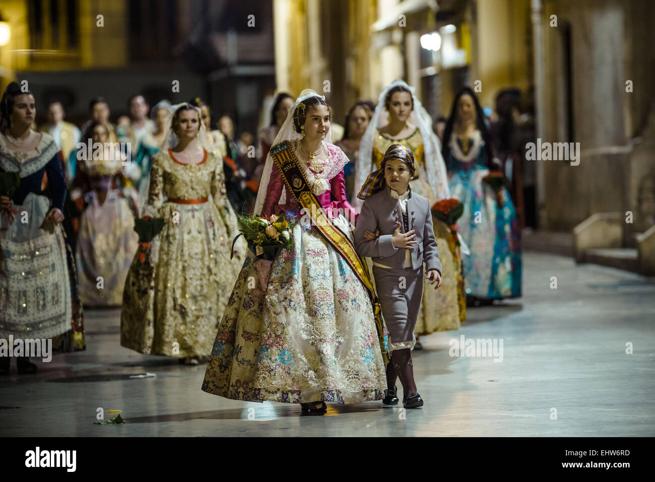 Falleras women in traditional dress hi-res stock photography and images ...