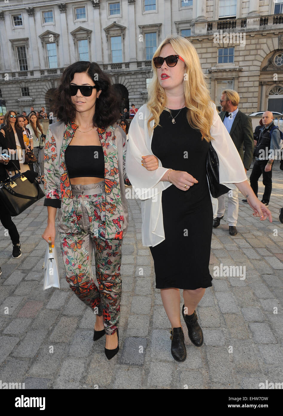 LFW s/s 2015 - Felder Felder - Arrivals Featuring: Marina Diamandis ...