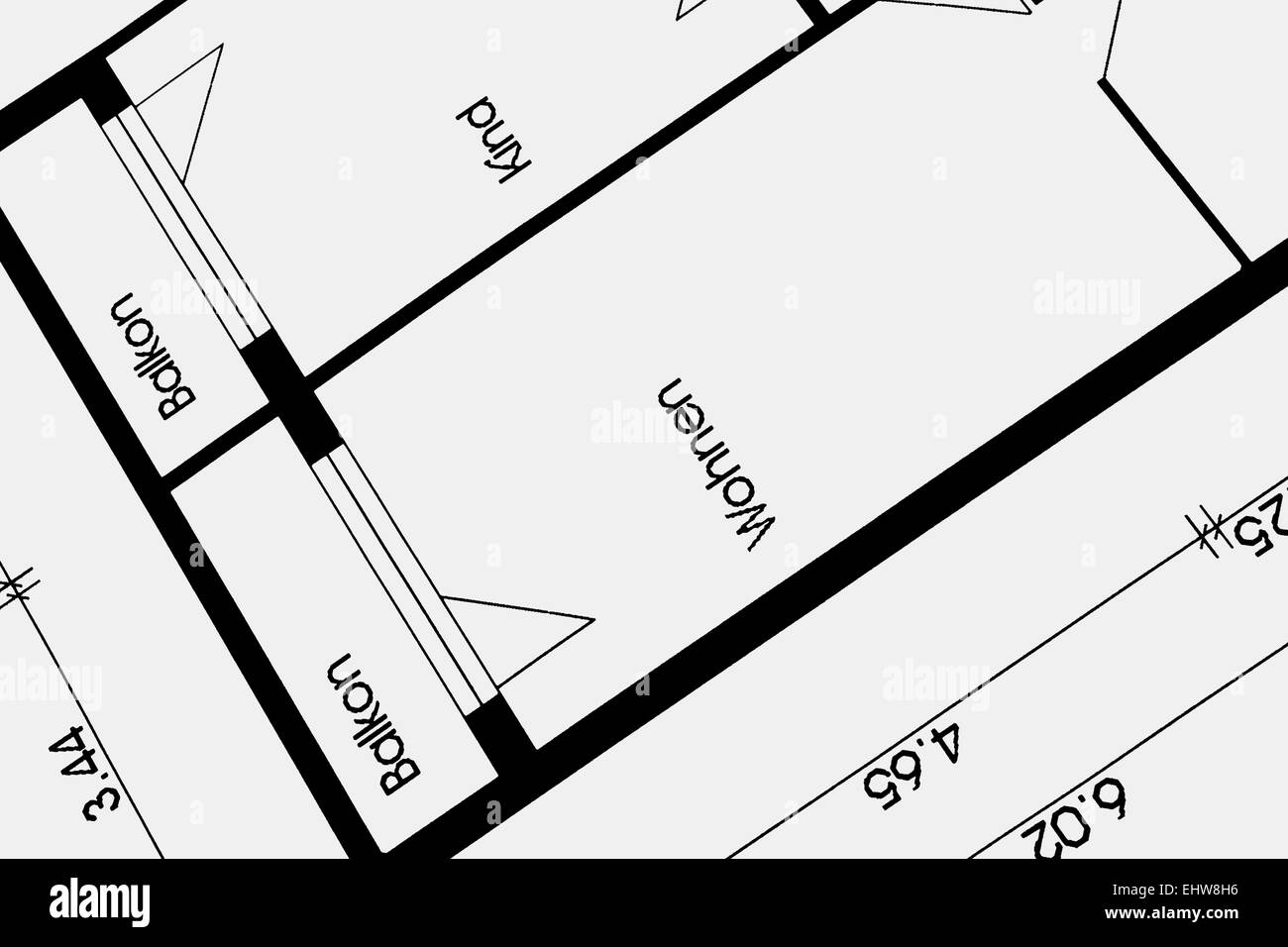 Ground plan of an apartment Stock Photo - Alamy