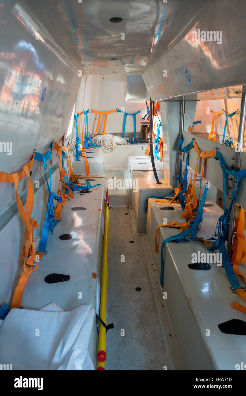 Inside A Ships Lifeboat Stock Photo - Alamy