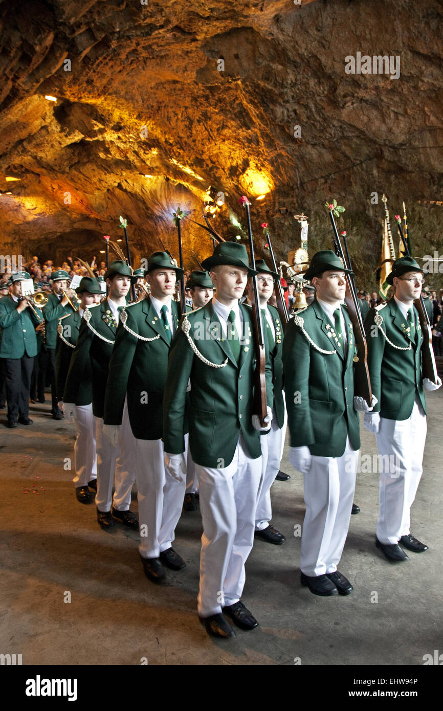 Marksmen in the Balve cave Stock Photo - Alamy