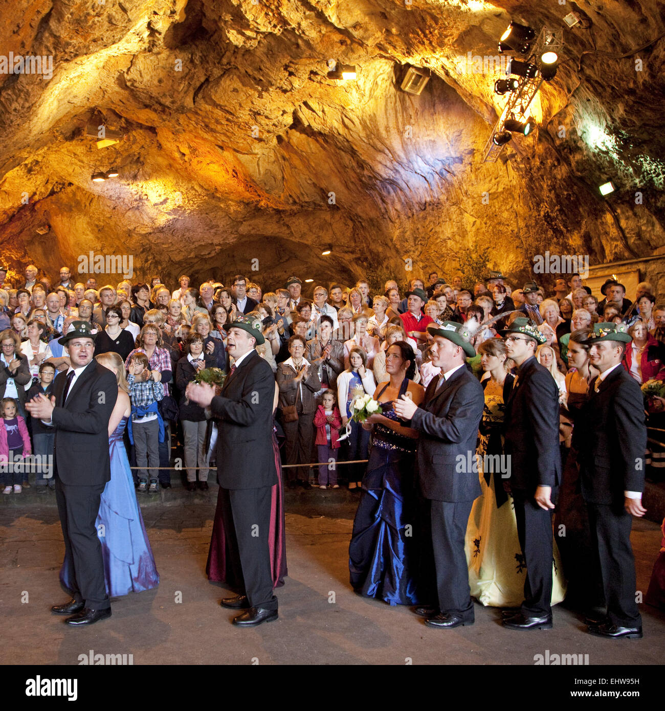 Marksmen in the Balve cave Stock Photo - Alamy
