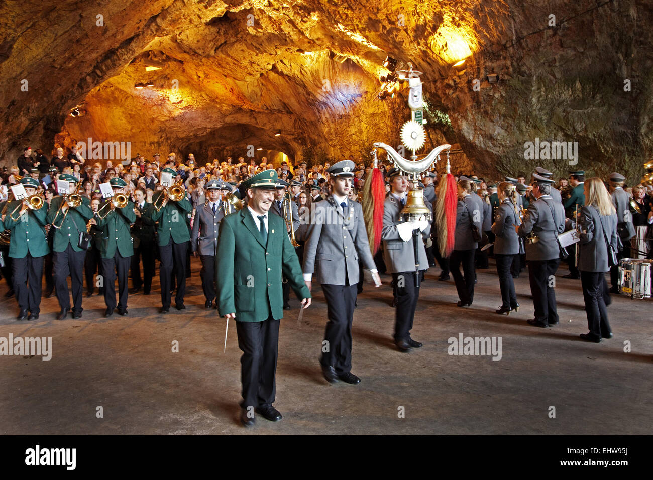 Marksmen in the Balve cave Stock Photo - Alamy