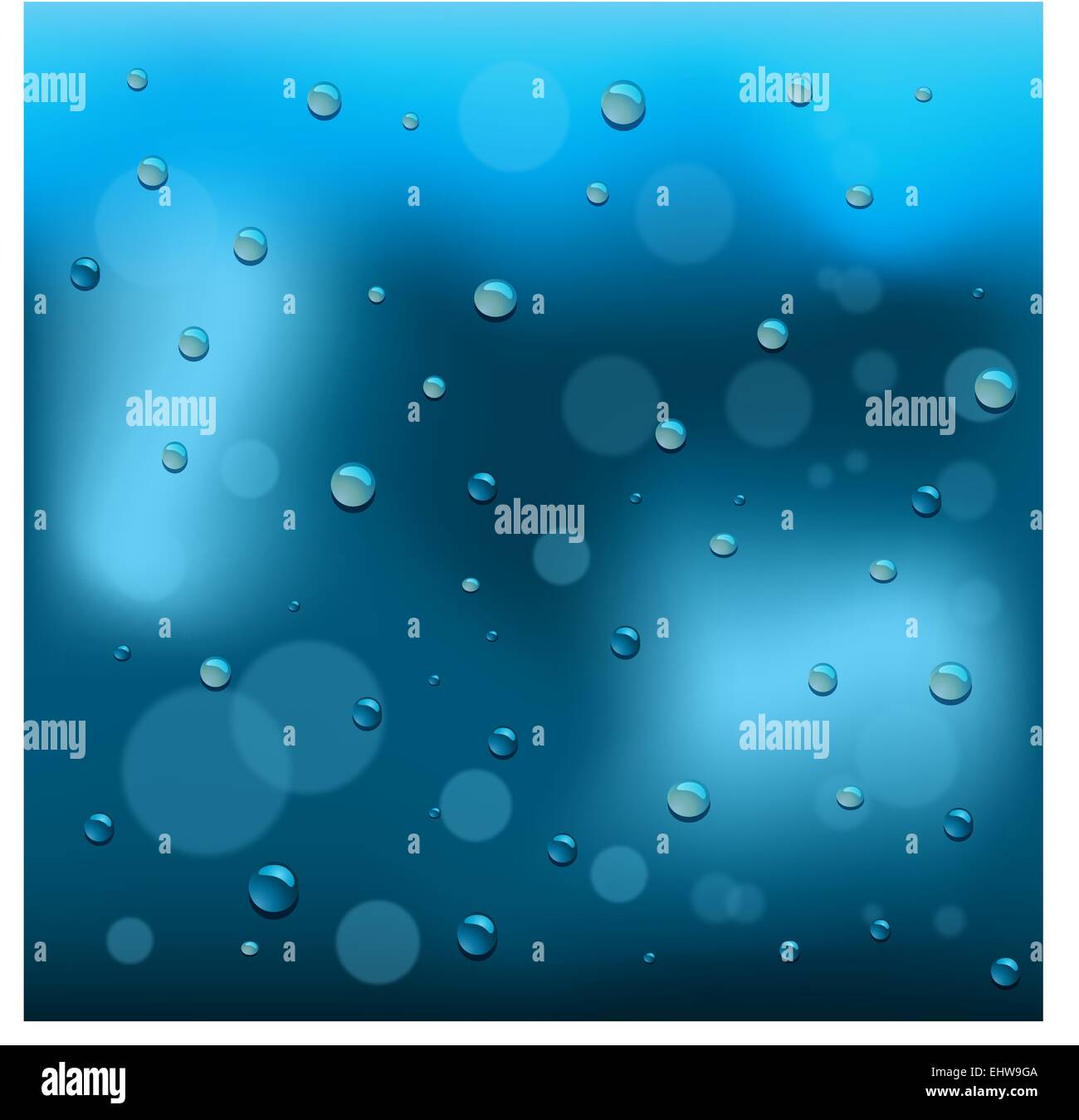 Rain drop on glass background, vector illustration Stock Vector Image ...