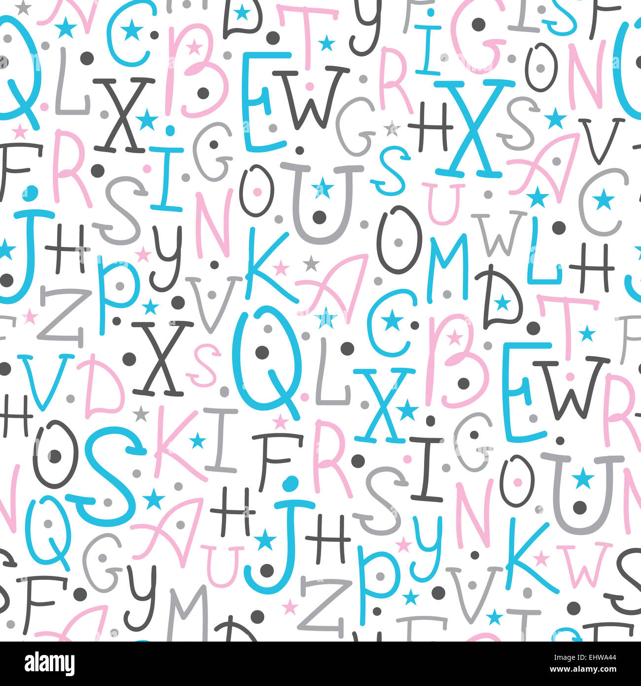 Colorful alphabet letters seamless pattern background Stock Photo - Alamy