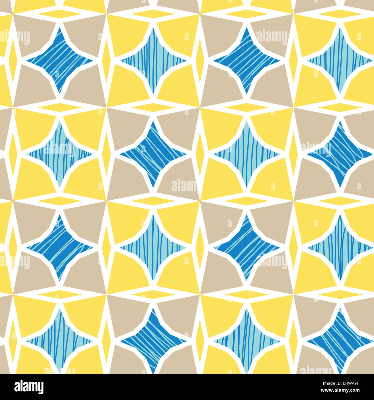Blue and yellow marble textured tiles seamless pattern background Stock ...
