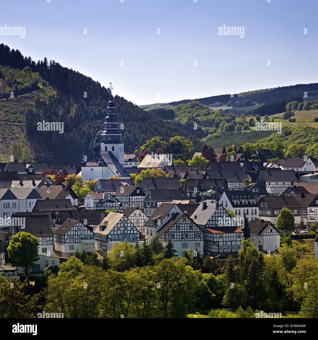City view of Hallenberg in the Sauerland Stock Photo - Alamy