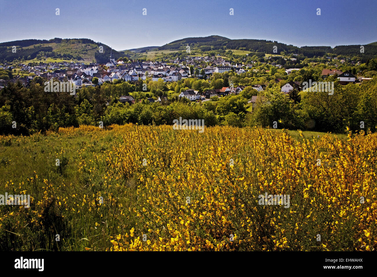 City view of Hallenberg in the Sauerland Stock Photo - Alamy
