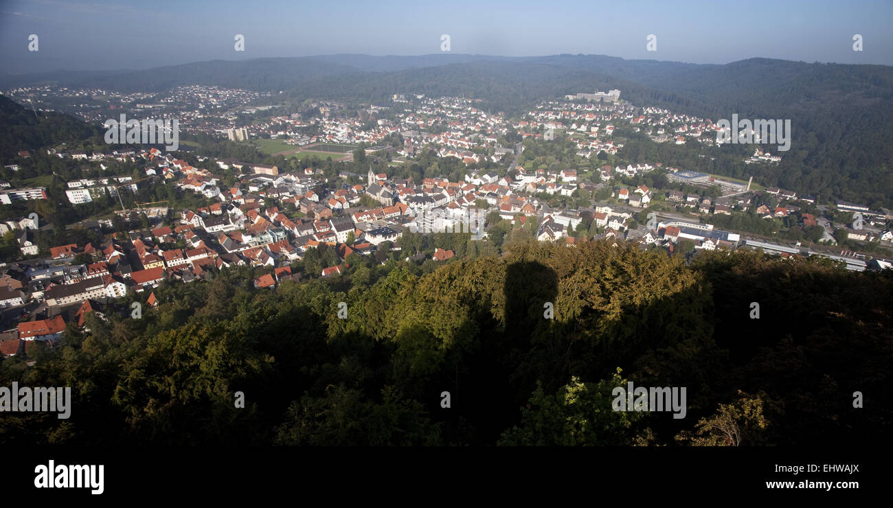 View from Bilstein tower on Marsberg Stock Photo - Alamy