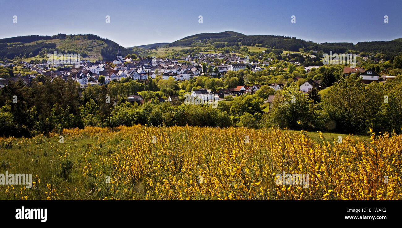 City view of Hallenberg in the Sauerland Stock Photo - Alamy
