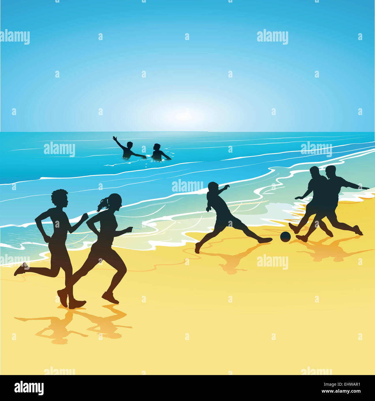 Fun and sports on the beach Stock Photo - Alamy