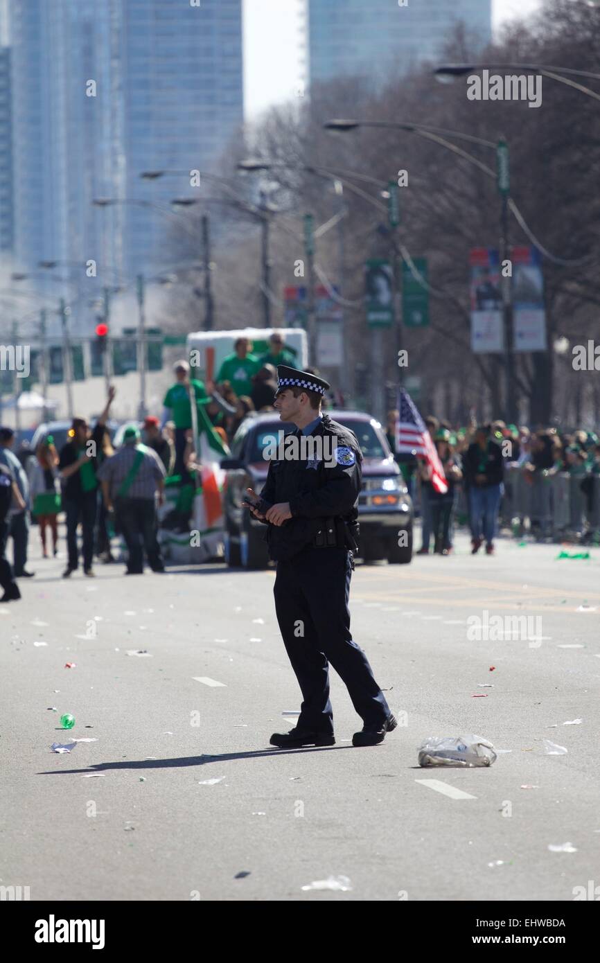 Officer over seeing parade Stock Photo - Alamy