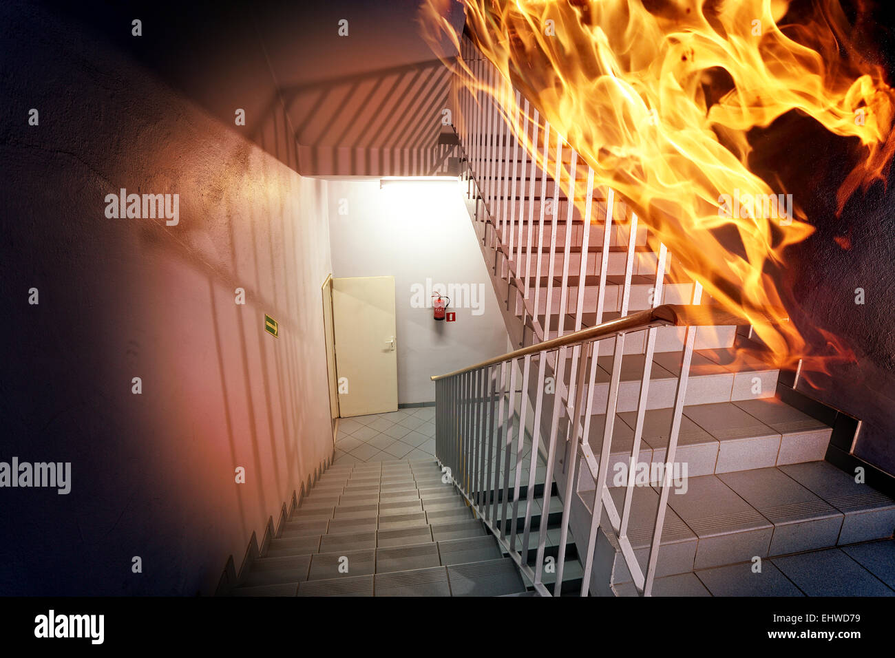 Fire in the building Stock Photo - Alamy