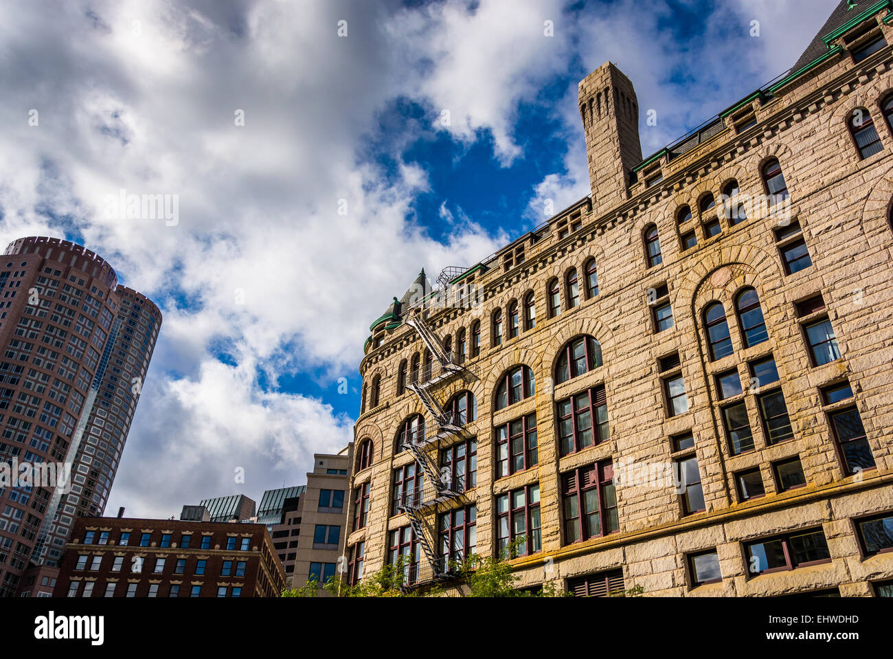 Beautiful sky over buildings in Boston, Massachusetts Stock Photo - Alamy