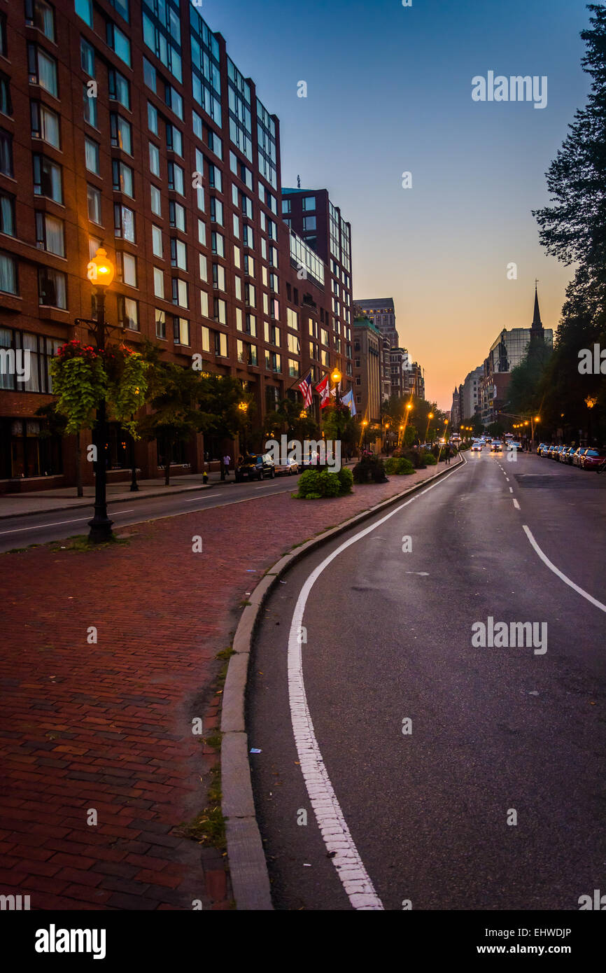 Boylston Street at twilight, in Boston, Massachusetts Stock Photo - Alamy