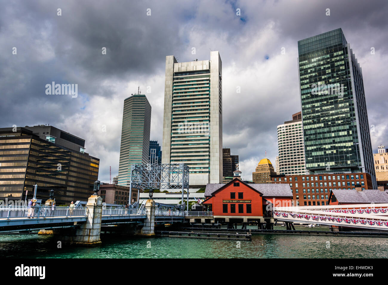 Bridge and the Boston skyline seen from Fort Point Stock Photo - Alamy