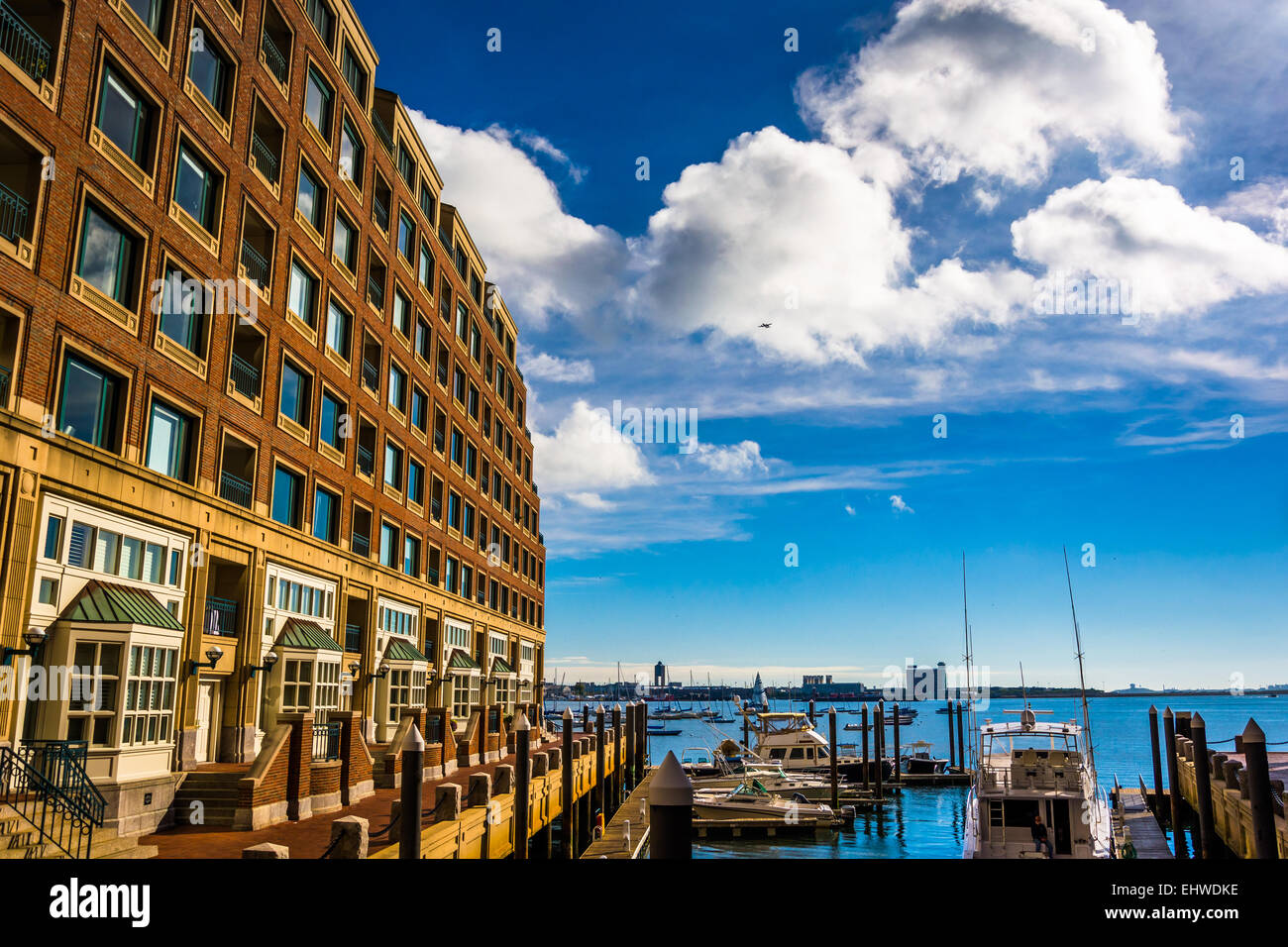 Building along the waterfront in Rowes Wharf, Boston, Massachusetts ...