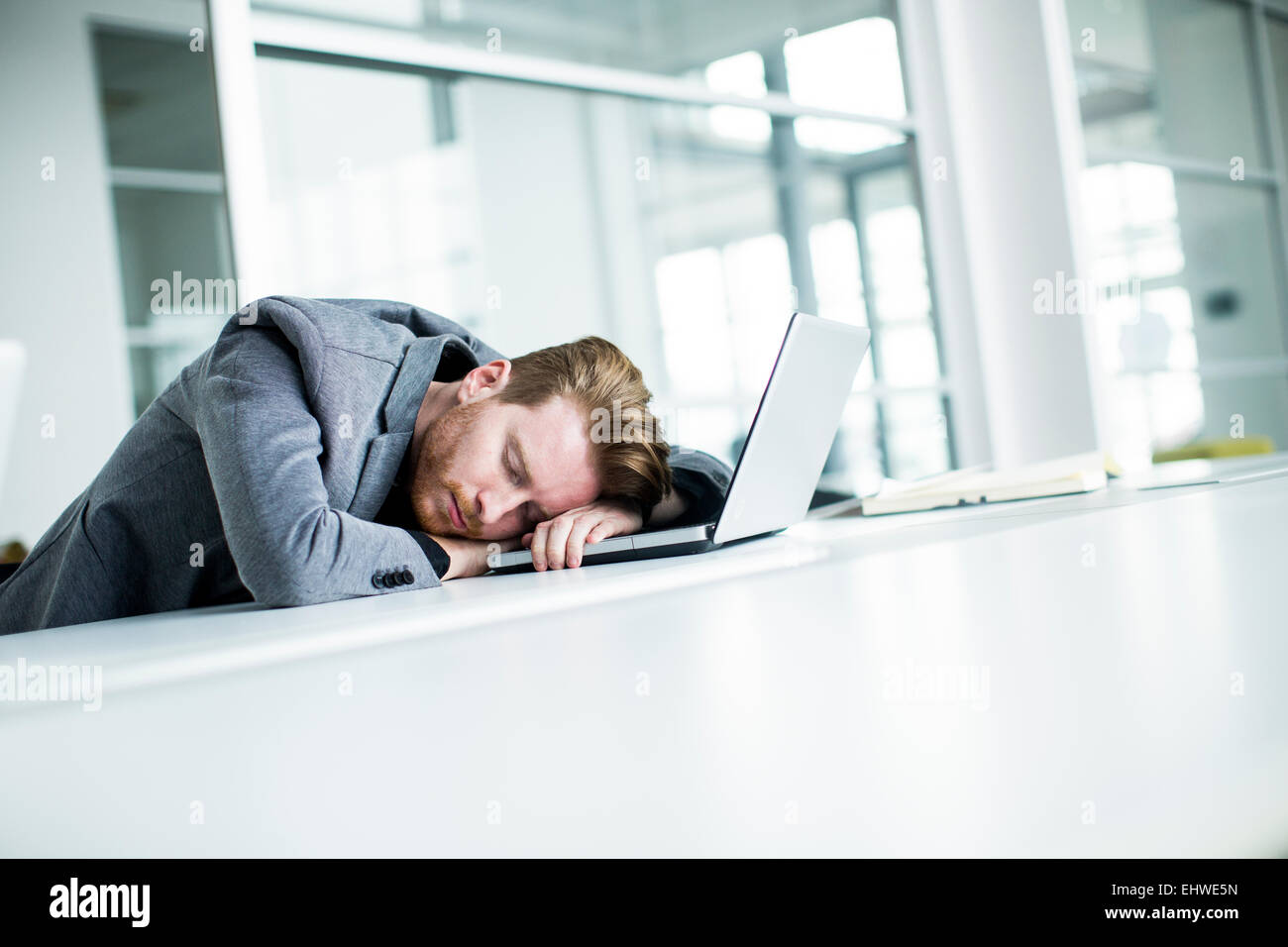 Man sleeping keyboard in computer hi-res stock photography and images ...