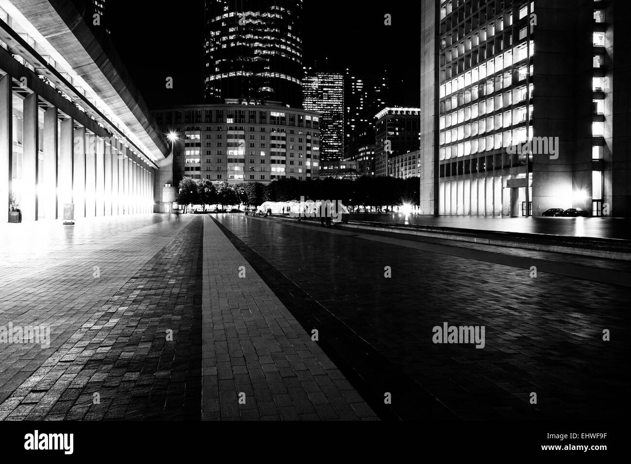Christian Science Plaza at night, in Boston, Massachusetts Stock Photo ...