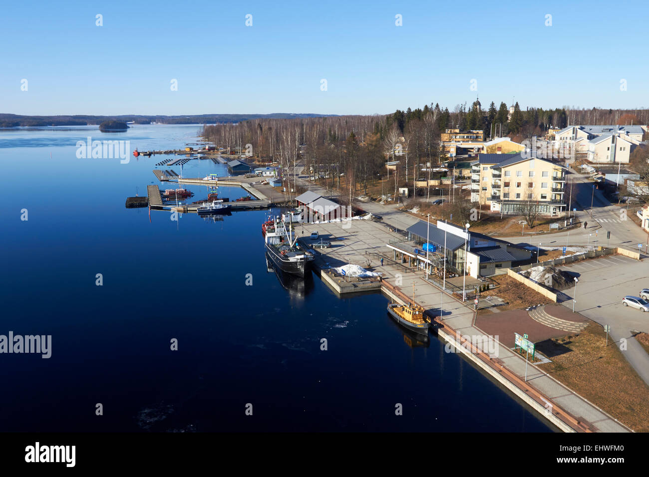 Puumala harbour, Finland Stock Photo - Alamy