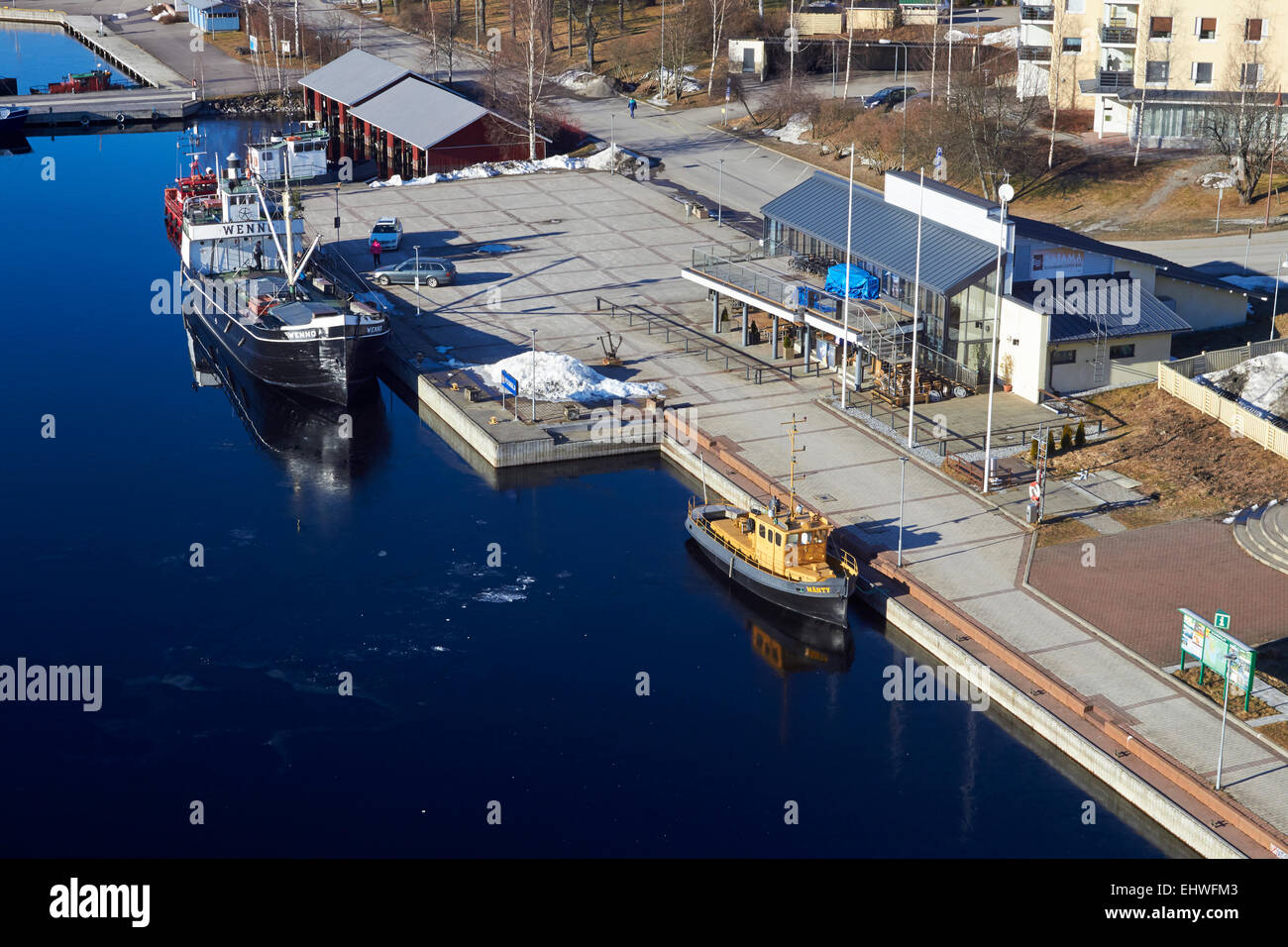 Puumala harbour, Finland Stock Photo - Alamy