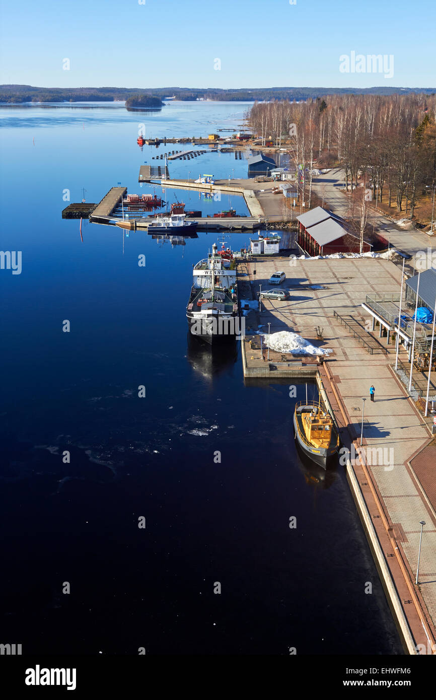 Puumala harbour, Finland Stock Photo - Alamy
