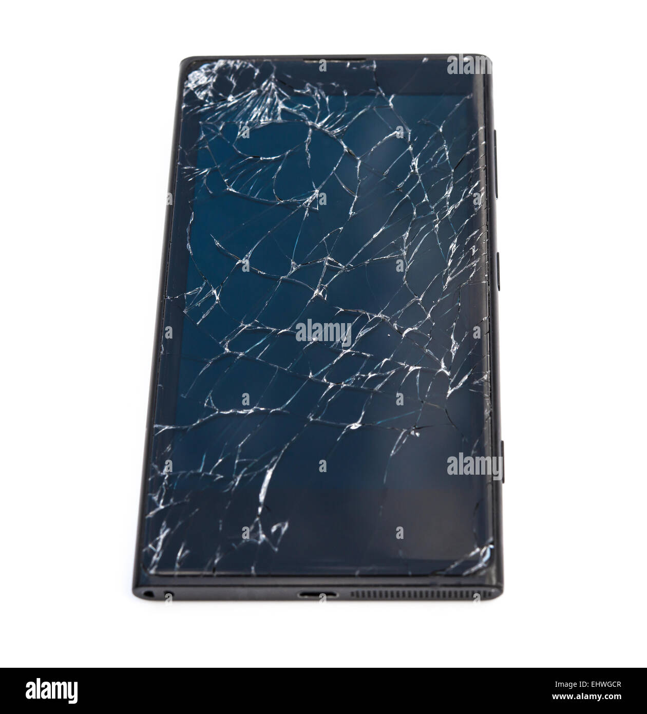 Damaged smartphone screen broken Cut Out Stock Images & Pictures - Alamy