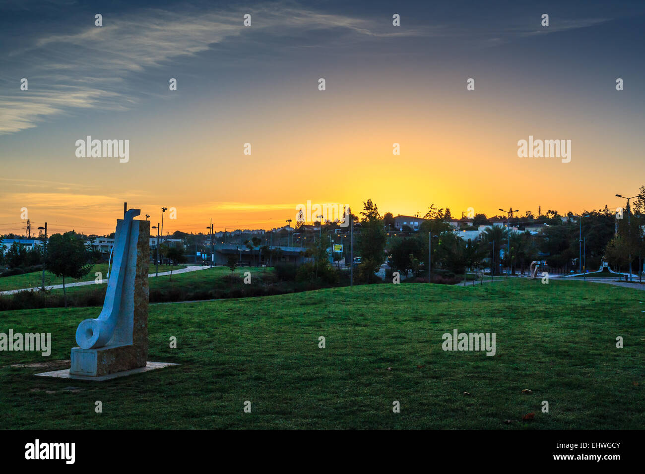 Dawn in Rosh Haayin, Israel Stock Photo - Alamy