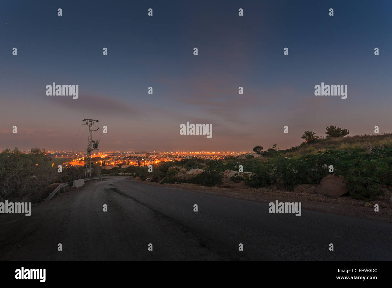 Dawn in Rosh Haayin, Israel Stock Photo - Alamy