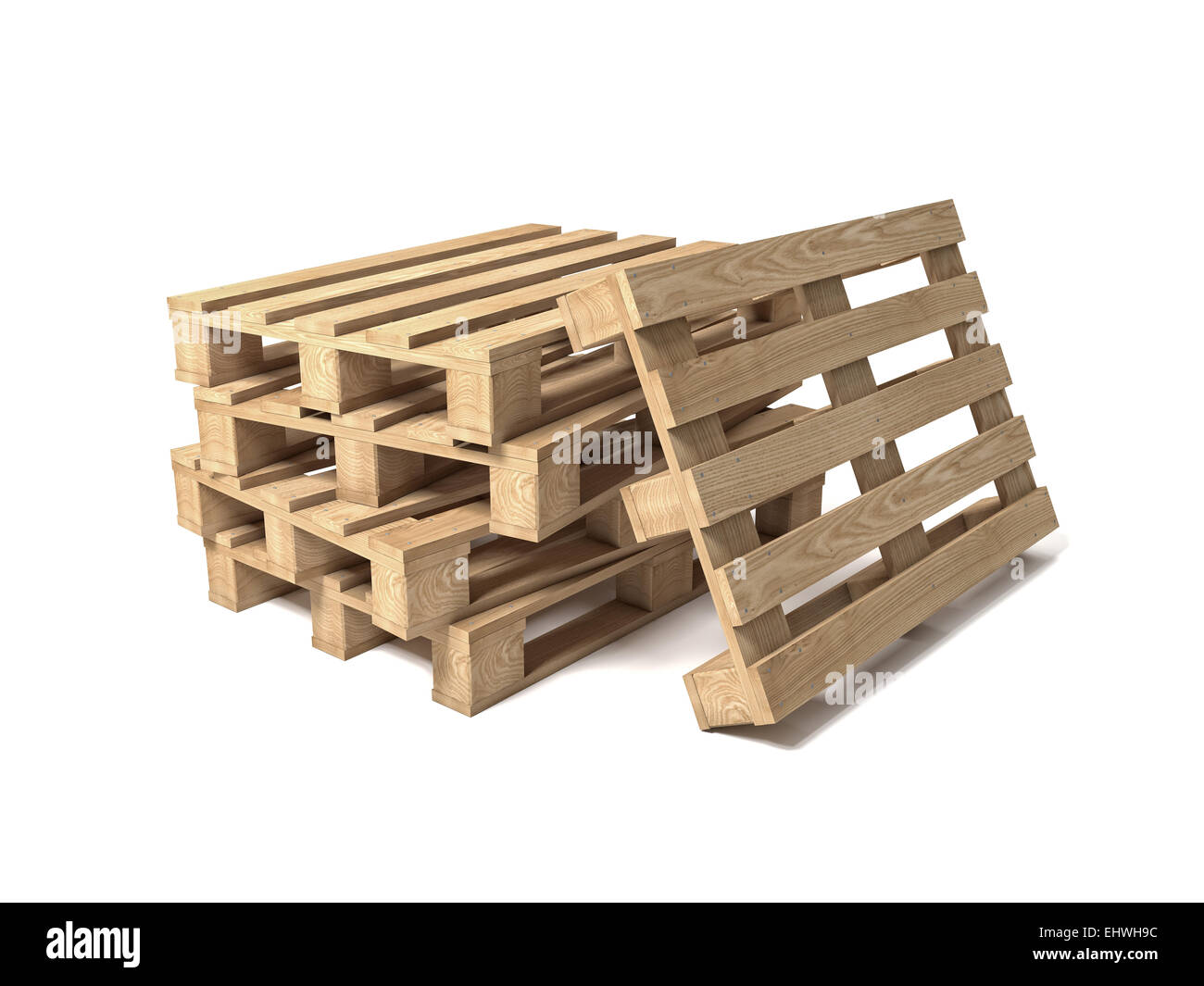 3d image of classic wood pallet Stock Photo - Alamy