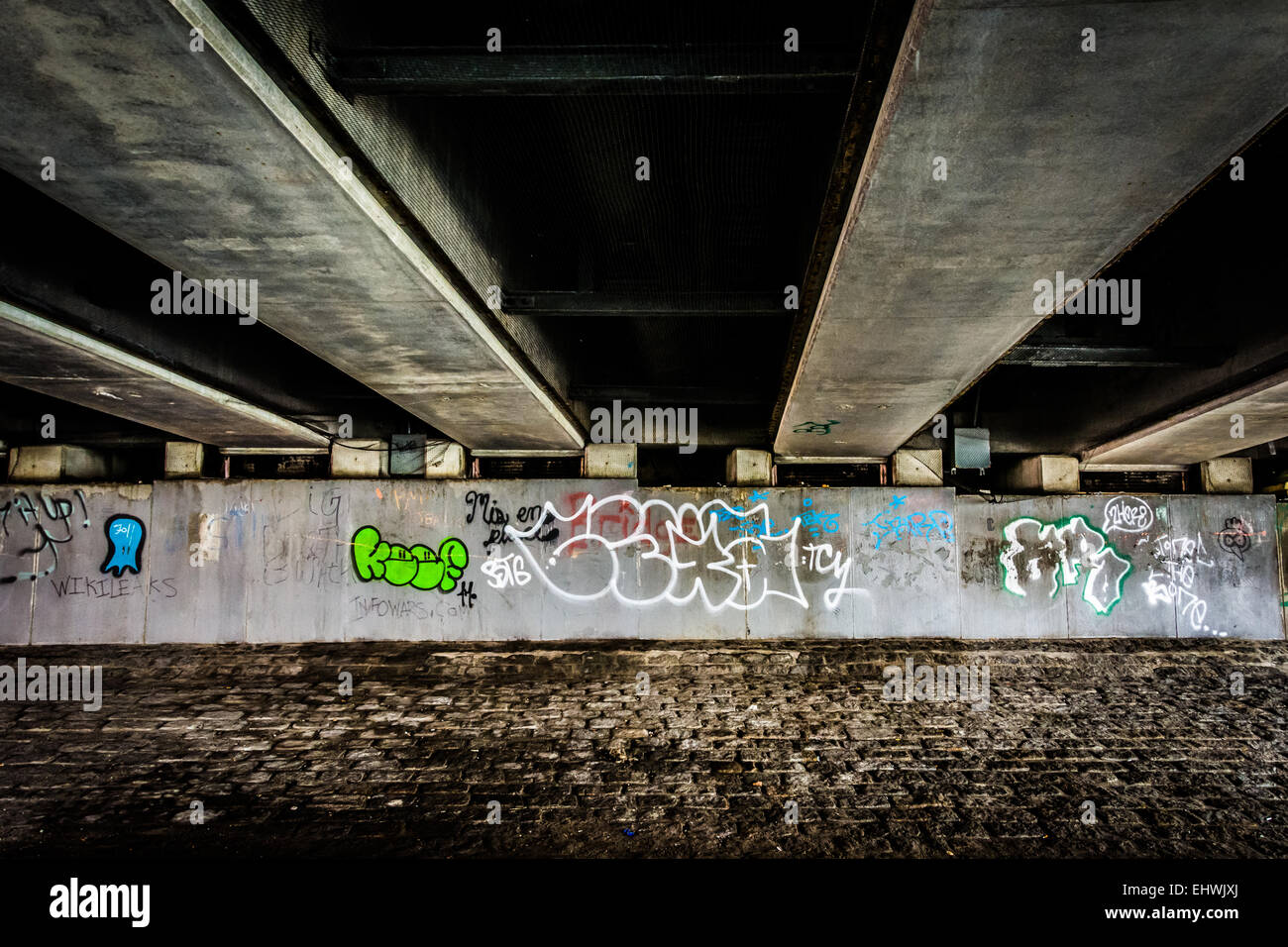 Graffiti under a bridge hi-res stock photography and images - Alamy