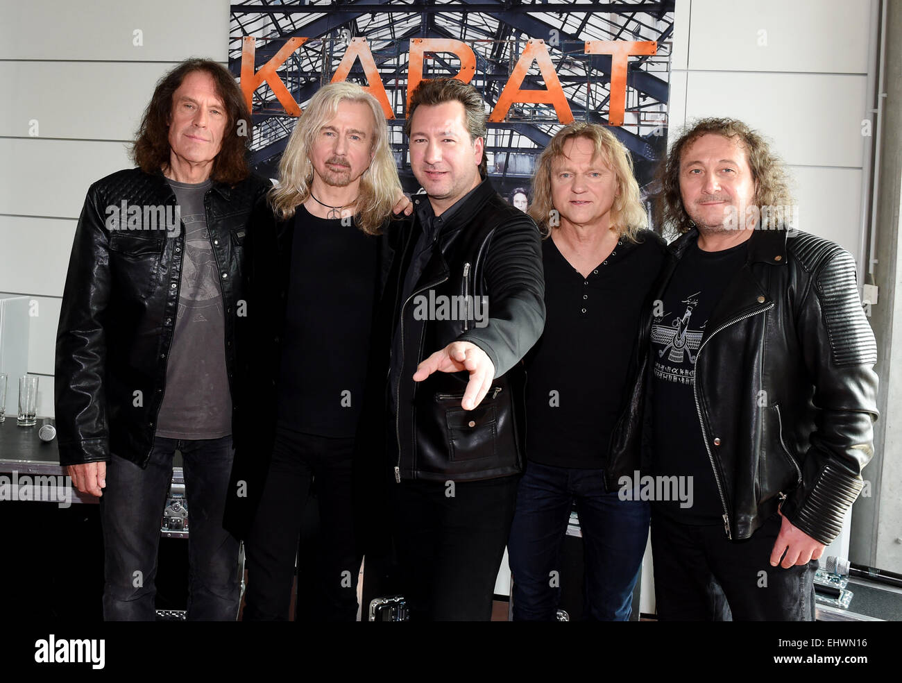 Members of the rock band Karat Michael Schwandt (l-r), Bernd Roemer, Claudius Dreilich ...