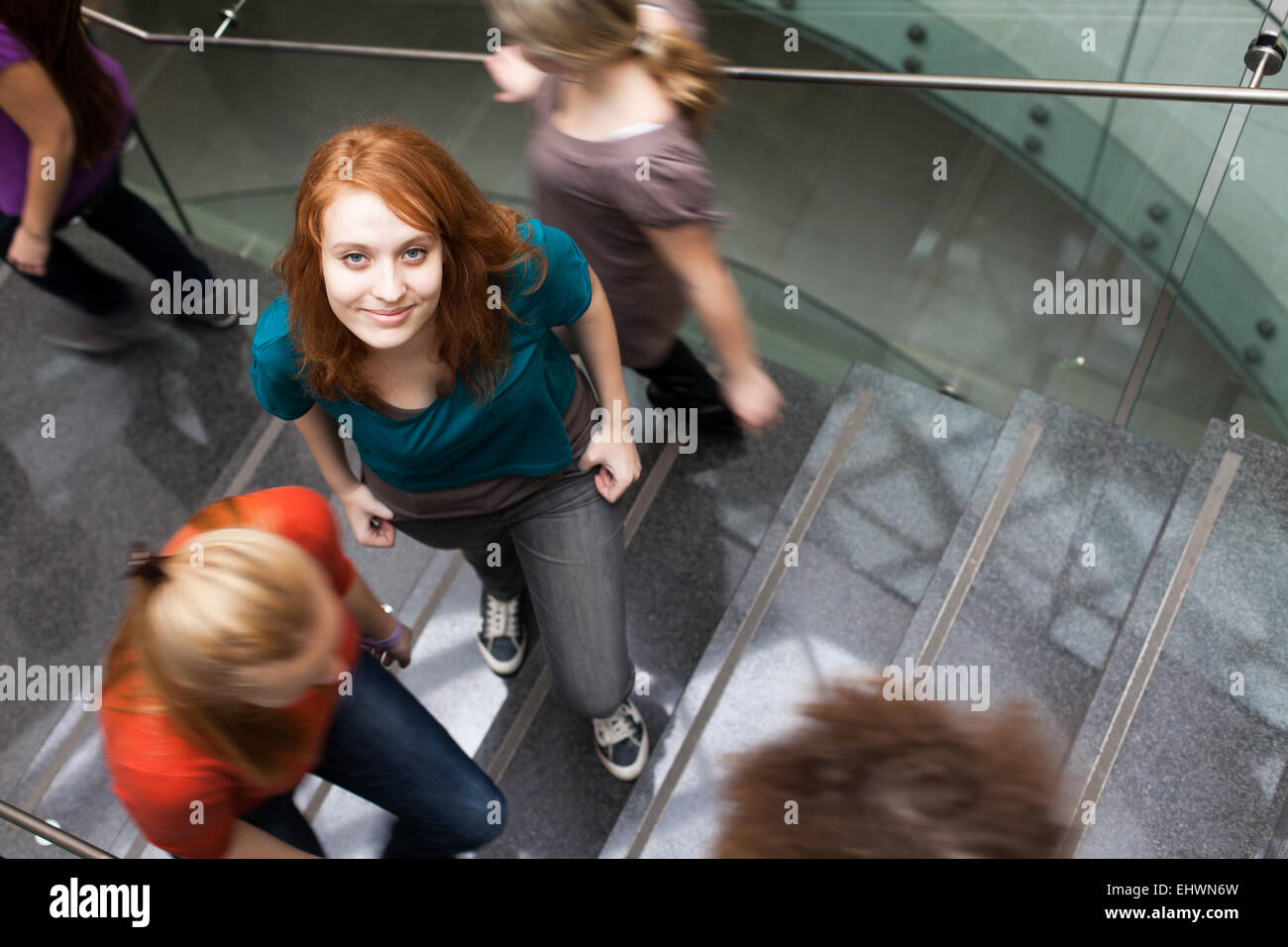 Students rush hi-res stock photography and images - Alamy
