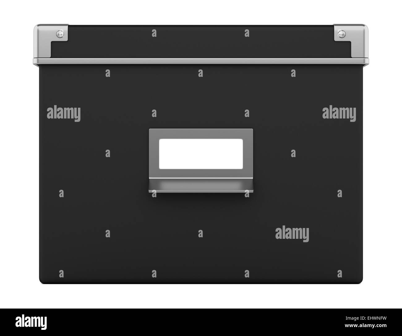 single black office cardboard box isolated on white background Stock ...
